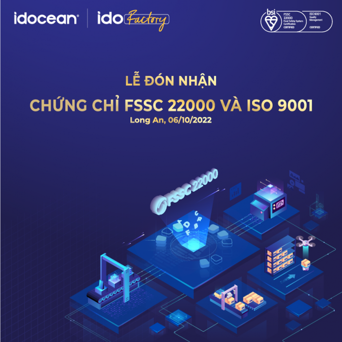 IDOCEAN - ĐÓN NHẬN CHỨNG CHỈ FSSC 22000 VÀ ISO 9001 - Idocean